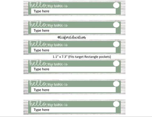 Shiplap Classroom Decor Student Name Tags Editable by E is for Education