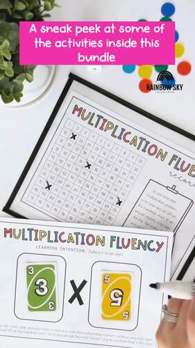 Grade 5-6 UNO Card Games BUNDLE / VERSION 1 & 2 by Rainbow Sky Creations