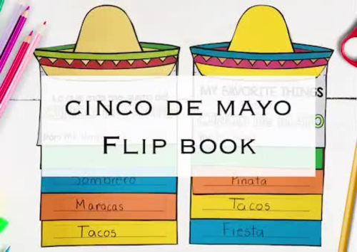 Cinco de Mayo Craft | Mexican Hat Flip book | Cinco de Mayo Writing ...