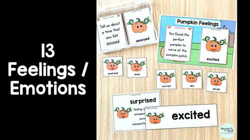 Pumpkin Feelings or Emotions for Language Therapy & Halloween Activities