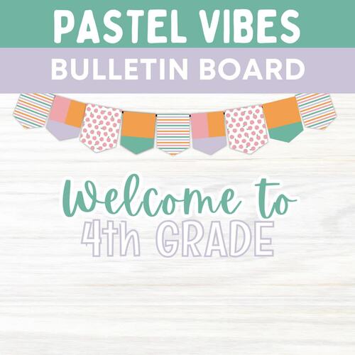 Pastel Back to School Bulletin Board Kit Classroom Decor Ideas by Siana ...
