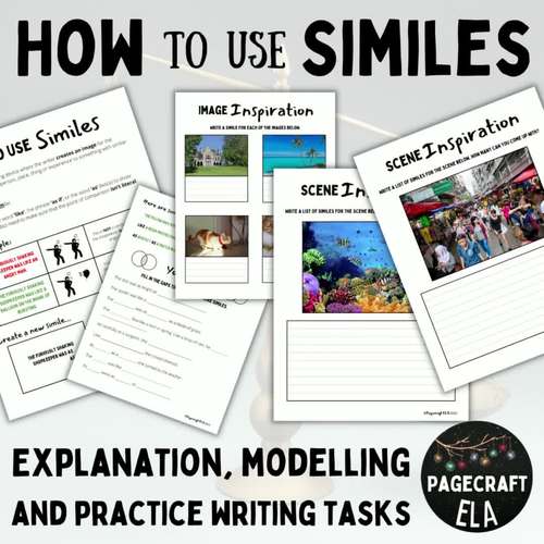 Using Similes | Figurative Language | Writing and Guided Practice ...