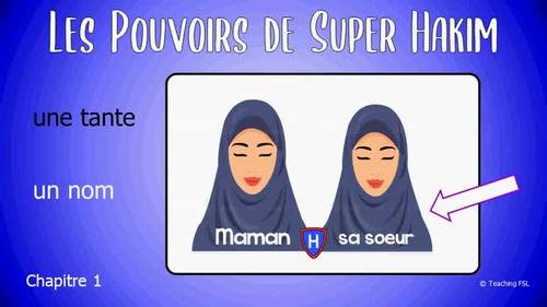 BUNDLE | Pouvoirs de Super Hakim | French Vocabulary Google Slides & Sheet