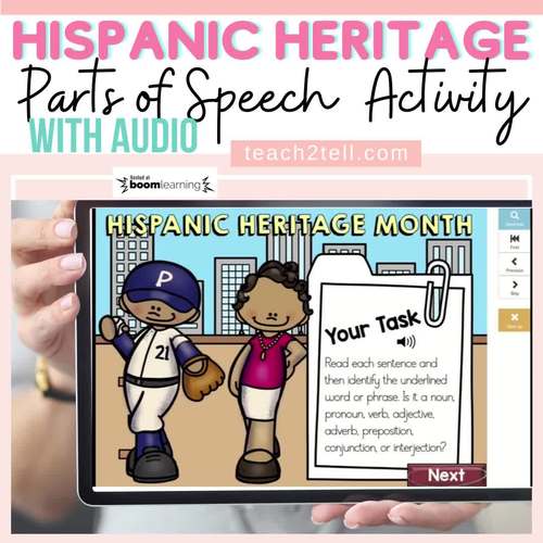 Hispanic Heritage Month Activity | ELA Parts of Speech by Teach2Tell