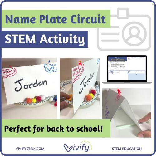 Desk Name Tags / Desk Name Plates: Back to School STEM Activity (First ...