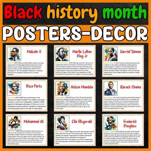 Black History Month bulletin board | black Heroes biography posters ...