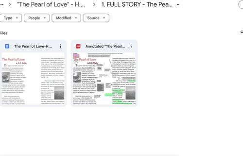 "The Pearl of Love" by H.G. Wells: Comprehensive Short Story Unit (PDF ...