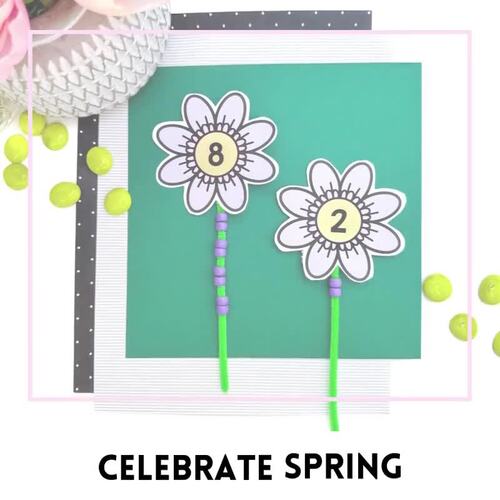 Flower Counting Activity Fine Motor Preschool Counting - Spring Math ...