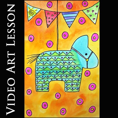 CUTE PINATA | Directed Drawing & Painting Art Project | Hispanic ...