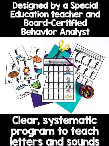 Alphabet Letters and Sounds Worksheets & Centers Special Education ...