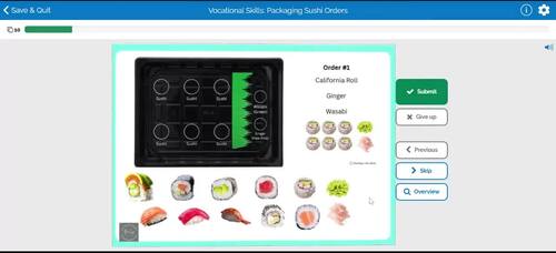 Vocational Skills: Packaging Sushi Boom Cards by Real Life Skills