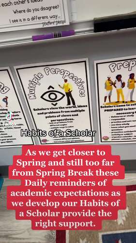 Primary Habits of a Scholar Poster Set by Melanated Magic | TPT