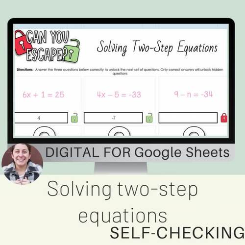 Solving two-step equations: Escape Room by Math with Ms Baron | TPT