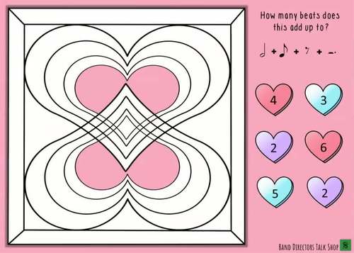 Valentines Day Music Coloring Pages - Stained Glass - Notes & Rests ...