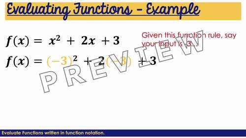 Evaluate Functions Written in Function Notation PowerPoint by Almighty ...