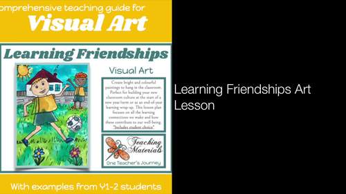 Back To School FRIENDSHIPS Art Project with PDF lesson plan 1st-3rd grade