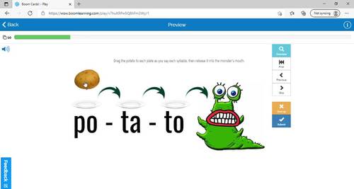 Cluttering: Feed the Monsters 3-Syllable Words BOOM Cards by Speech for ...