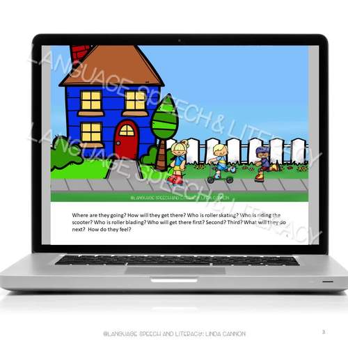 Fall Speech Therapy, Picture Scenes for Speech Therapy, WH Question ...