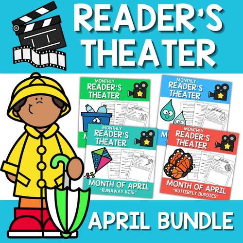 April Readers Theater Activities Bundle | Fun Reading Fluency Skits ...