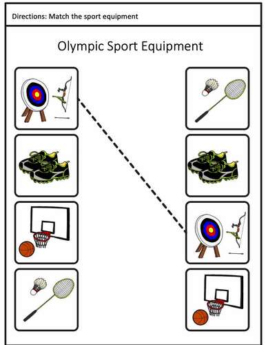 MATCHING WORKSHEETS | Summer Games, Paris 2024 by ALL ABOUT SPED with ...