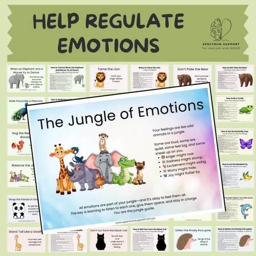 Emotion and Feelings Poster Set Calming Strategies for Calming Corner Tools