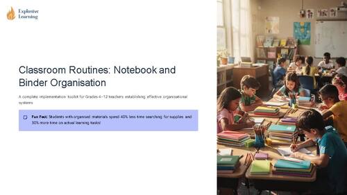 Classroom Routines Notebook And Binder Organisation Bell Ringers Bell ...