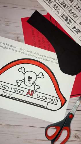 AR Pirate R-Controlled Vowels Phonics Craft | TpT