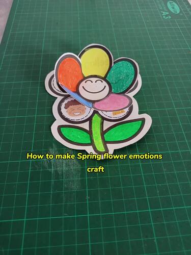 Spring Feelings Flower Craft and Bulletin Board | SEL Activity | Emotions