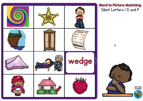 SILENT LETTERS PHONICS BOOM CARDS MATCHING WORD TO PICTURE SILENT ...