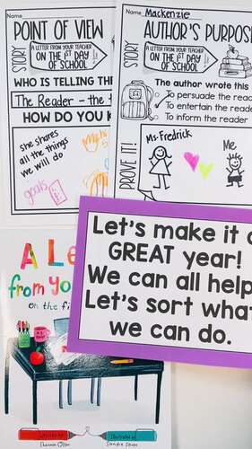 A Letter from Your Teacher on the 1st Day of School Read Aloud & Book ...