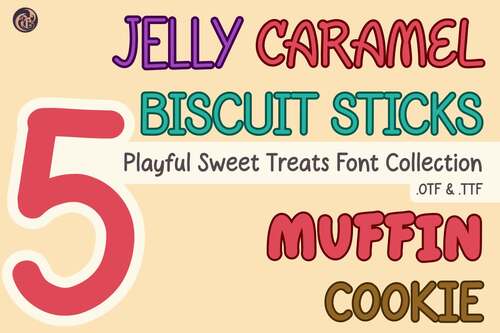 5 Playful Sweet Treats Font Collection-Handwritten Font-File Downloads ...