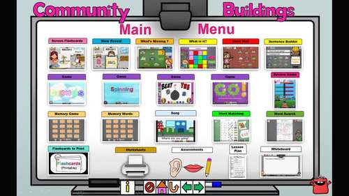 Community Buildings -- NO PREP Interactive Vocabulary Lesson by Amanda ...