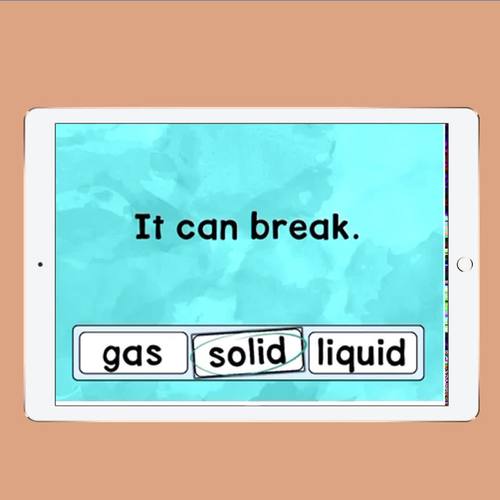States of matter Solid liquid or gas? | Science Boom cards | TPT