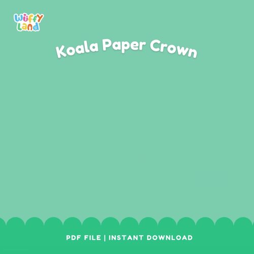 Koala Paper Crown Craft - Printable Animal Hat for Kids by Wuffyland