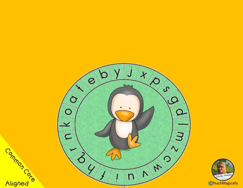 Penguin Winter Beginning Sounds and Letters Phonemic Awareness Game