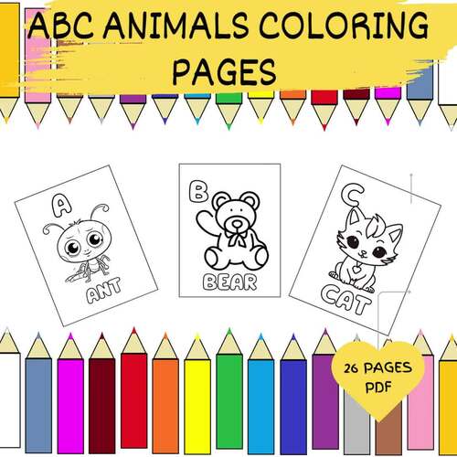 Alphabet Coloring Pages- Zoo Animal Coloring Pages by EDUCATION IS FUN