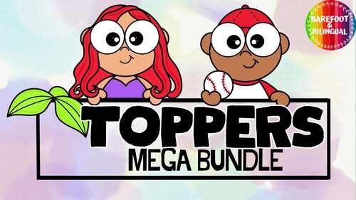 Toppers Clipart GROWING MEGA BUNDLE **LIGHTNING DEAL** | 10 Page Topper ...
