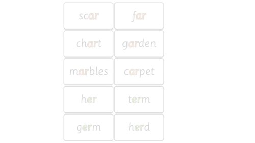 R-Controlled Vowel Flashcards | AR, ER, IR, OR, UR Words | Phonics ...