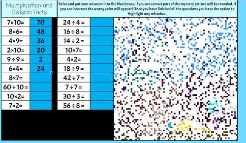 Multiplication And Division Facts Martin Luther King Jr Pixel Art MLK