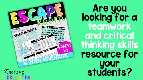 Winter Escape Room | Math & ELA Skills | Teamwork & Critical Thinking ...