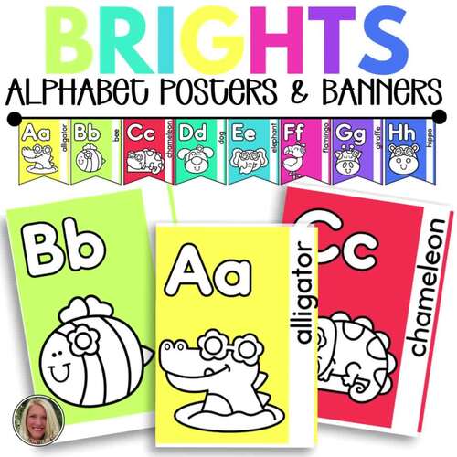 Bright & Bold Alphabet Posters and Banners | Colorful Classroom Decor