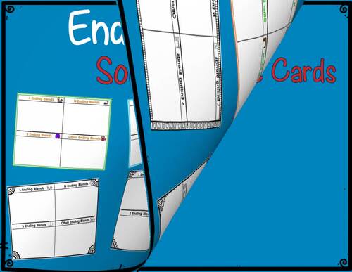 Ending Consonant Blends Picture Sort & Worksheets | TPT