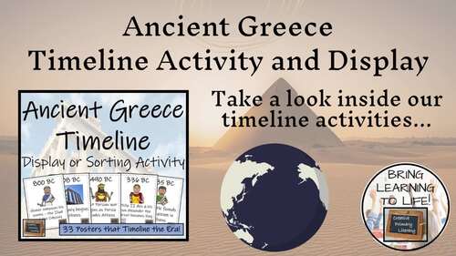 Ancient Greece Timeline | Sorting & Research Activity with Display