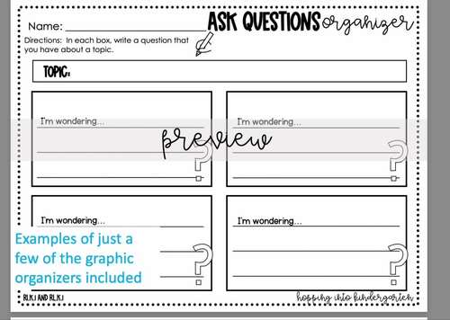 Reading Graphic Organizers for ALL Kindergarten RL.K and RI.K Standards