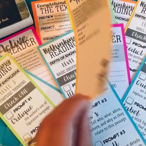 Reading Comprehension Bookmarks: Quick Reading Activities for Any Novel