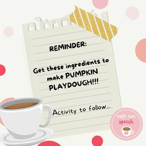 How to make DIY playdough (pumpkin edition) sensory and writing activities