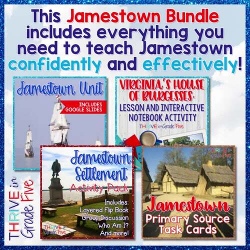 Jamestown Bundle - The Powhatan People, Starving Time, and Jamestown ...