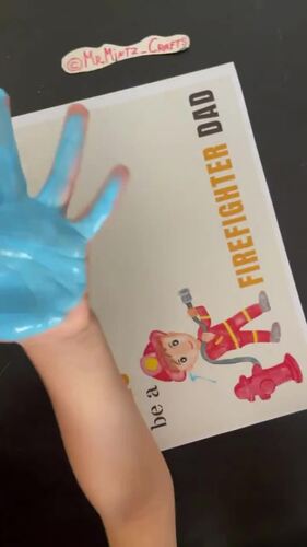 Fireman Handprint Card | Father’s Day Craft by Mr Mintz Crafts | TPT