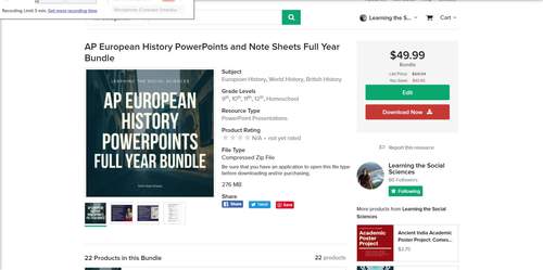 AP European History PowerPoints and Note Sheets Full Year Bundle