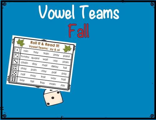 Vowel Team Roll It Read It Word and Sentence Game Cards | TPT